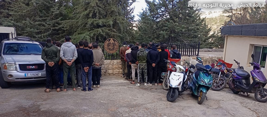 46 Syrians Arrested in Barouk and Fraidis | الموقع الرسمي للجيش اللبناني