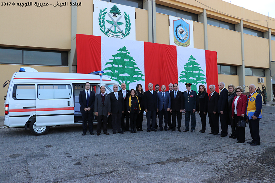 The handover ceremony of an equipped ambulance in the Headquarters of ...