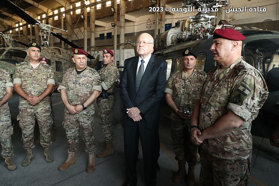 Prime Minister Najib Mikati Visits Beirut Air Base in the Presence of ...